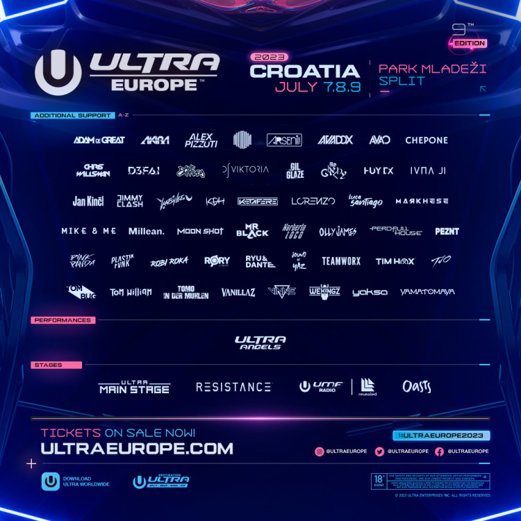 Objavljena lista svih izvođača devetog izdanja Ultra Europe festivala