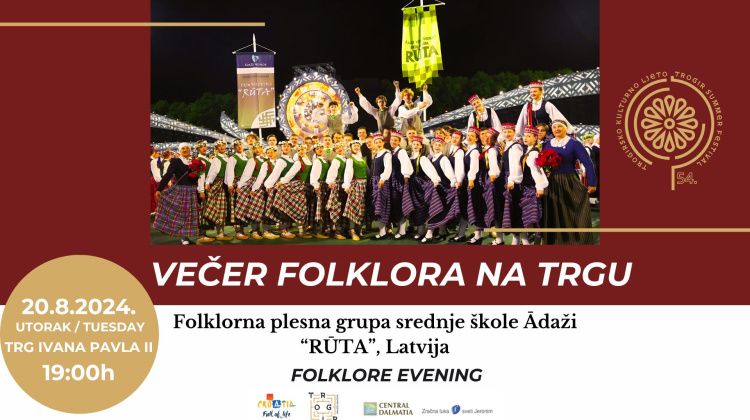 U utorak večer folklora na Trgu Ivana Pavla II